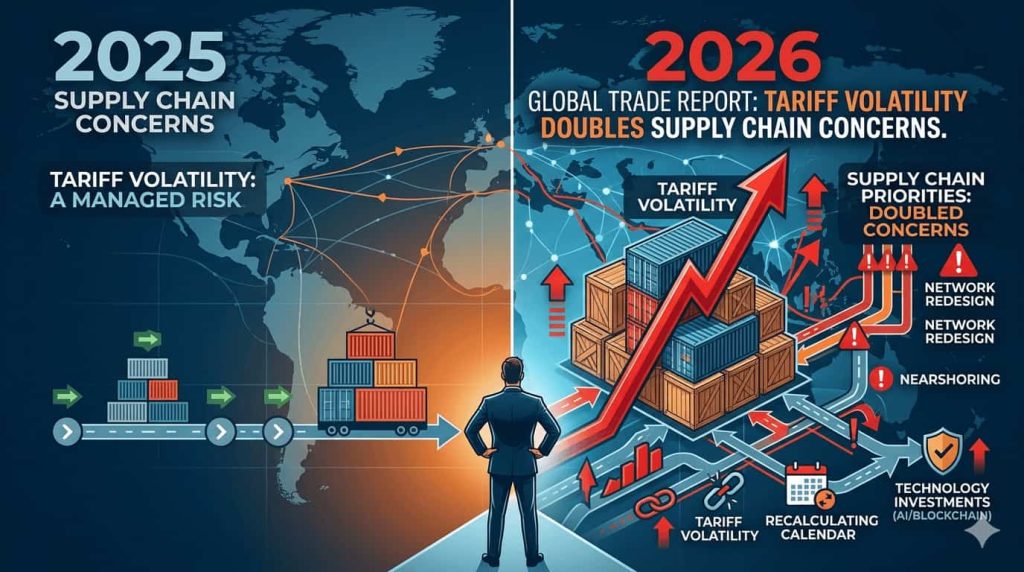 2026 Global Trade Report: Tariff Volatility Doubles Supply Chain Concerns
